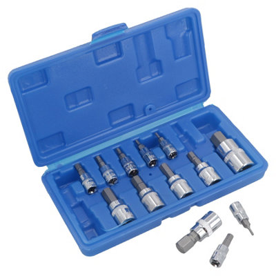 13pc Metric Allen / Hex Bit Socket Set 1/4" 3/8" and 1/2" Drive AT748 ...
