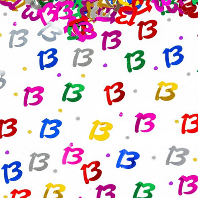 13th Birthday Confetti Multicolour 1 pack x 14 grams birthday ...