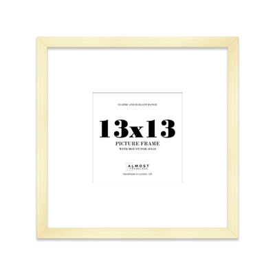 13x13" Gold Picture Frame - 13x13" Square Frame with 10x10" Mount for ...