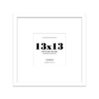 Buy 13x13" White Picture Frame - 13x13" Square Frame with 10x10" Mount ...
