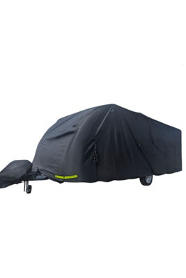 14-17ft Breathable Waterproof 4Ply Caravan Cover with Free Hitch Cover
