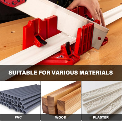 14 inch clamping mitre box with adjustable jaws and four non slip ...