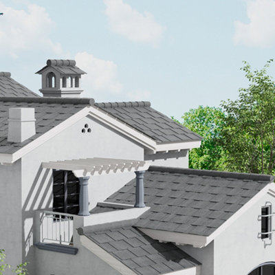14-Piece Grey Laminated Bitumen Roofing Shingles, Asphalt Tiles, 100cm ...