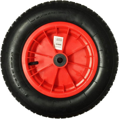 14" Red Sack Truck Trolley Rubber Anti Slip Wheel Heavy Duty Barrow ...