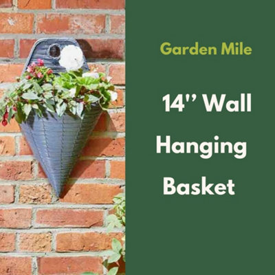 14" Slate Faux Rattan Wall Torch | DIY at B&Q