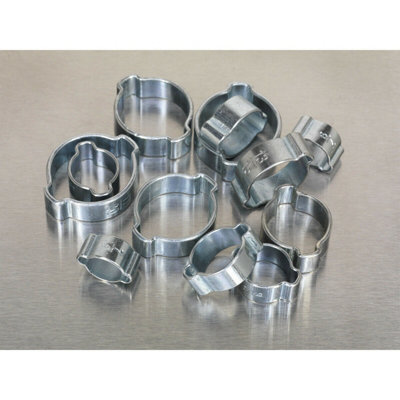 140 Piece Zinc Plated O-Clip Assortment - Double Ear Fasteners ...