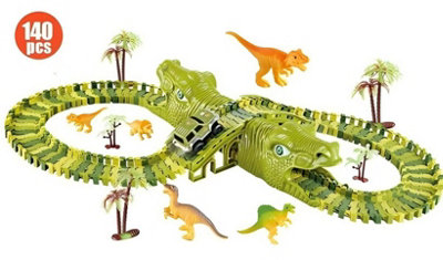 140 Pieces Dino World Safari Track Set