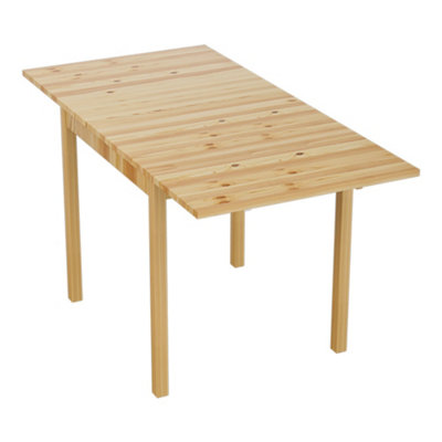 140 x 70 x 74.5cm Rectangular Expandable Wooden Dining Table Kitchen ...