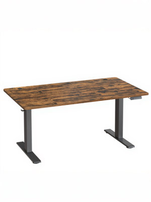 140 x 80 cm Height Adjustable Desk, Electric Standing Desk with USB C ...