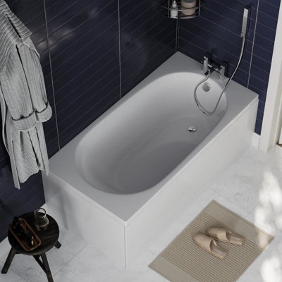1400mm Straight Single Ended Acrylic Bath White