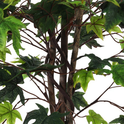 140cm H Artificial Green Maple Tree, Fake Plant Pot, Imitation Tropical ...