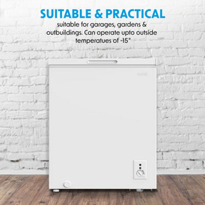 142L QUIET FREESTANDING CHEST FREEZER WITH ADJUSTABLE TEMPERATURE FROM ...