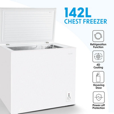 142L QUIET FREESTANDING CHEST FREEZER WITH ADJUSTABLE TEMPERATURE FROM ...