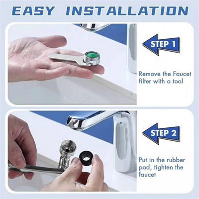 1440 Rotating Faucet Aerator Extender Sink Tap Nozzle