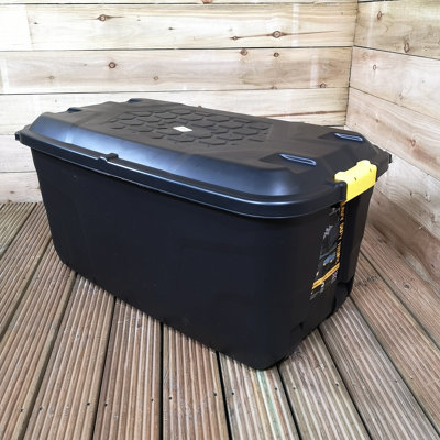 145L Heavy Duty Trunk on Wheels Sturdy, Lockable, Stackable and ...