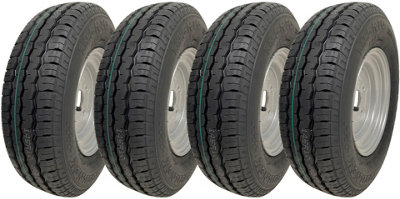 145R10 TRAILER TYRES & WHEELS 4X100MM PCD 84/82N LOAD CAPACITY 500KG ...