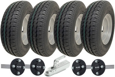 145R10 Twin Axle Trailer Kit High Speed Road Legal Wheels ALKO Axles ...