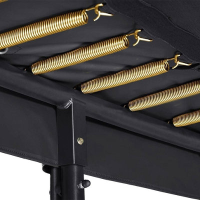 14ft x 8ft Salta Black First Class Rectangular Trampoline with Enclosure