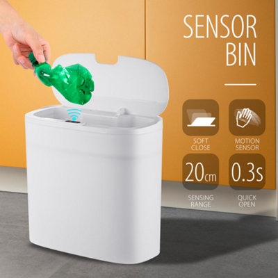 14L Hanging Sensor Kitchen Bin Wall Mounted Kitchen Counter Bin Touch ...