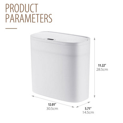 14L Hanging Sensor Kitchen Bin Wall Mounted Kitchen Counter Bin Touch ...