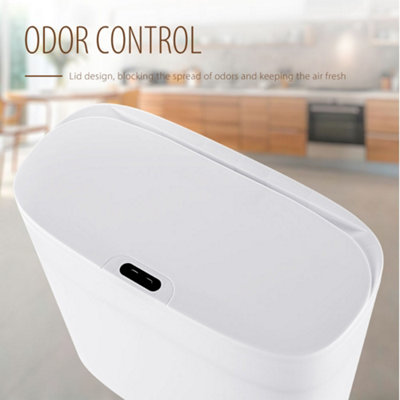 14L Hanging Sensor Kitchen Bin Wall Mounted Kitchen Counter Bin Touch ...