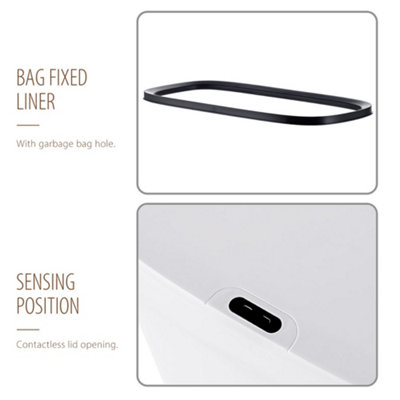 14L Hanging Sensor Kitchen Bin Wall Mounted Kitchen Counter Bin Touch ...