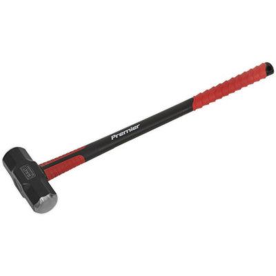 14lb Sledge Hammer - Fibreglass Handle - Rubber Grip - Fine Grained ...