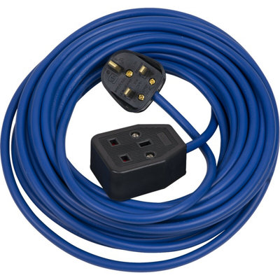 14m Extension Lead Fitted with 13A 240V Plug - Single 240V Socket - BS ...