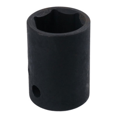 14mm 3/8in Drive Shallow Stubby Metric Impacted Socket 6 Sided Single Hex