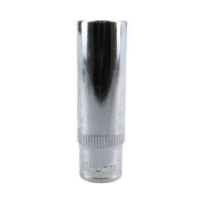 14mm 6 Point 3/8" Drive 64mm Double Deep Metric Socket Chrome Vanadium ...