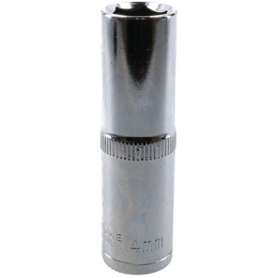 14mm Double Deep 78mm Socket 1/2" Drive Metric 6 Point Chrome Vanadium ...