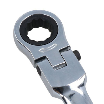 14mm Flexible Headed Ratchet Combination Spanner Wrench with Integrated ...