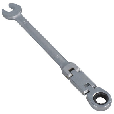 14mm Metric Double Jointed Flexi Ratchet Combination Spanner Wrench 72 ...
