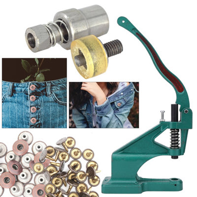 14mm Open Style Jean Button Dies for Green Machine Hand Press
