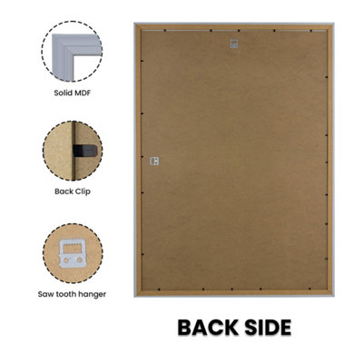 14x10" Classic Light Grey Modern Picture Frame - Poster Frame for ...