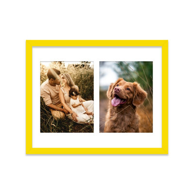 14x11 Inch 2 Opening Photo Collage Frame, Display Two 8x6 Inch Photos ...