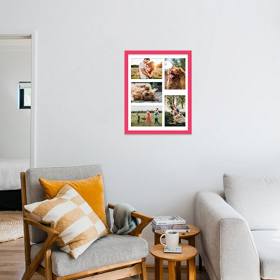 14x11 Inch 5 Opening Photo Collage Frame, Display Five 6x4 Inch Photos ...