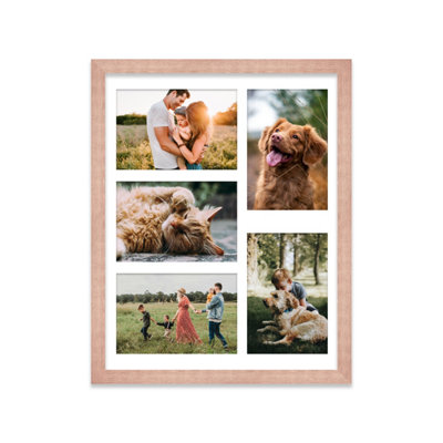 14x11 Inch 5 Opening Photo Collage Frame, Display Five 6x4 Inch Photos ...