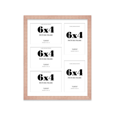 14x11 Inch 5 Opening Photo Collage Frame, Display Five 6x4 Inch Photos ...