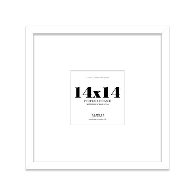 14x14" White Picture Frame - 14x14" Square Frame with 10x10" Mount for ...