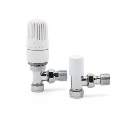 15/10mm Angle Westherm Classic TRV Twin Pack - Thermostatic Radiator ...