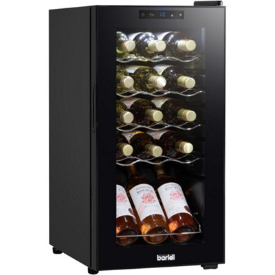 15 Bottle Dual Zone Freestanding Wine Cooler Fridge - LED Backlit BLACK ...