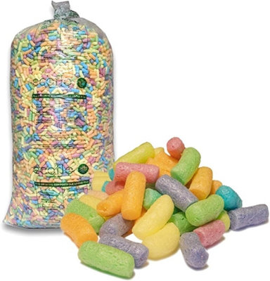 15 Cubic Feet Box Multi Coloured EcoFlo Biodegradable Loose Fill ...