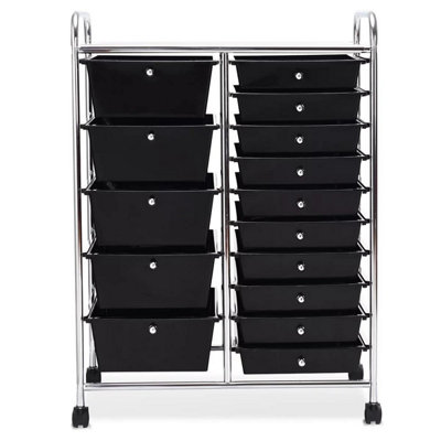 15 Drawer Top Shelf Organizer With Rolling Wheels - Polypropylene Alloy ...
