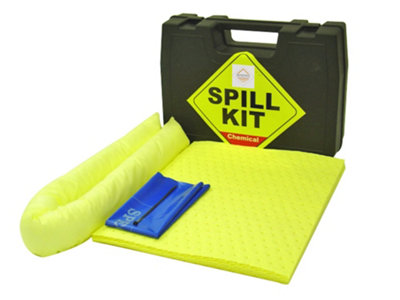 15 Litre Chemical/Universal Spill Kit in Hard Carry Case. for Caustics ...