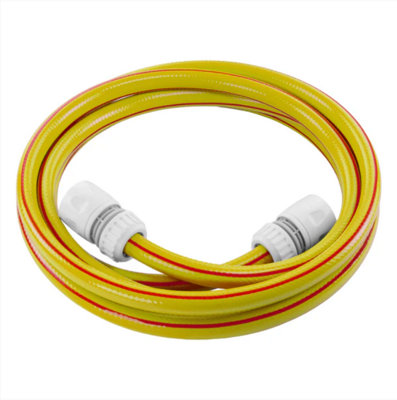 15 Meters Yellow Premium Garden Hose with 2 Connectors Set