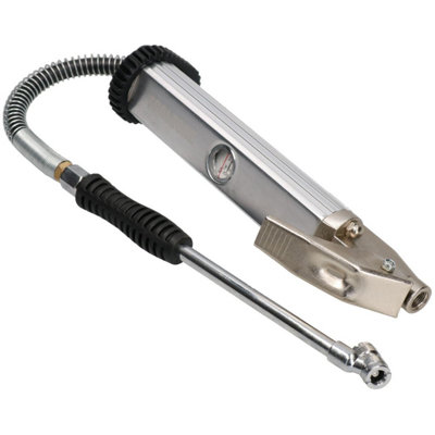15 Metres Soft Rubber Hi-Vis Air Hose + Quick Release Fittings + Tyre ...