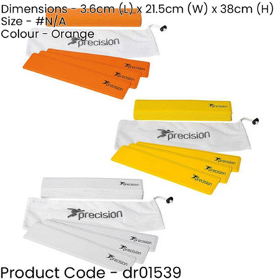15 PACK 34x7cm Rectangular Rubber Marker Set - ORANGE - Non-Slip Indoor ...