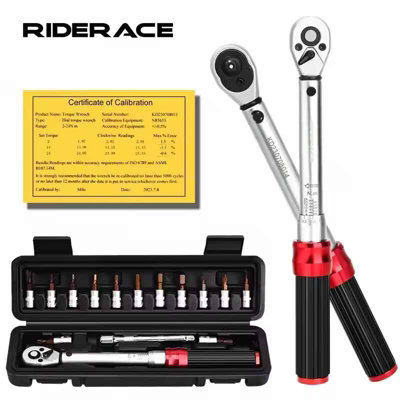 15-Piece Bicycle Torque Wrench Set 2-24Nm Dual Direction Bike Repair Kit