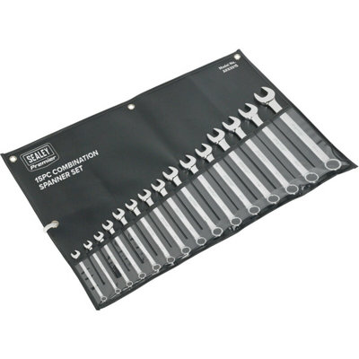 15-Piece Metric Combination Hand Spanner Set - 6mm to 22mm with Storage ...